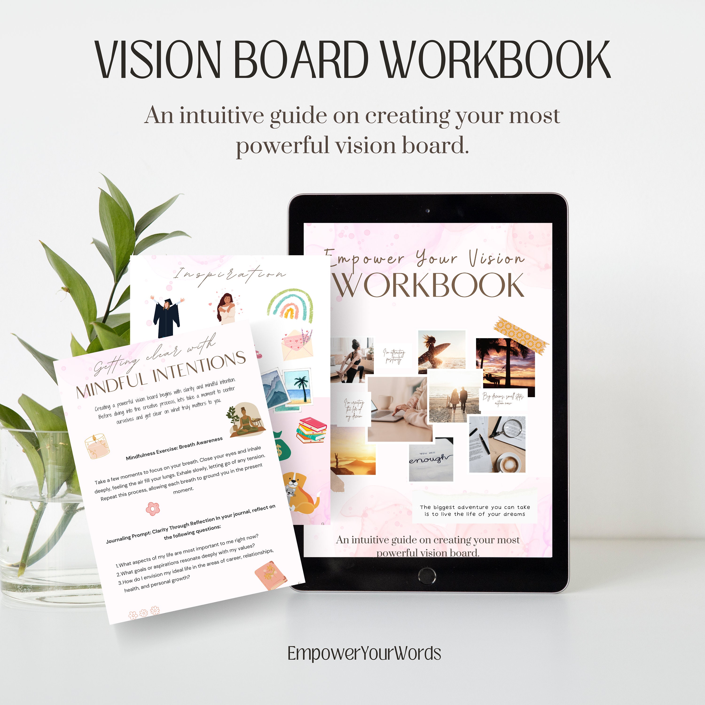 Empower Your Vision Workbook Vision Board Workbook Manifestation ...