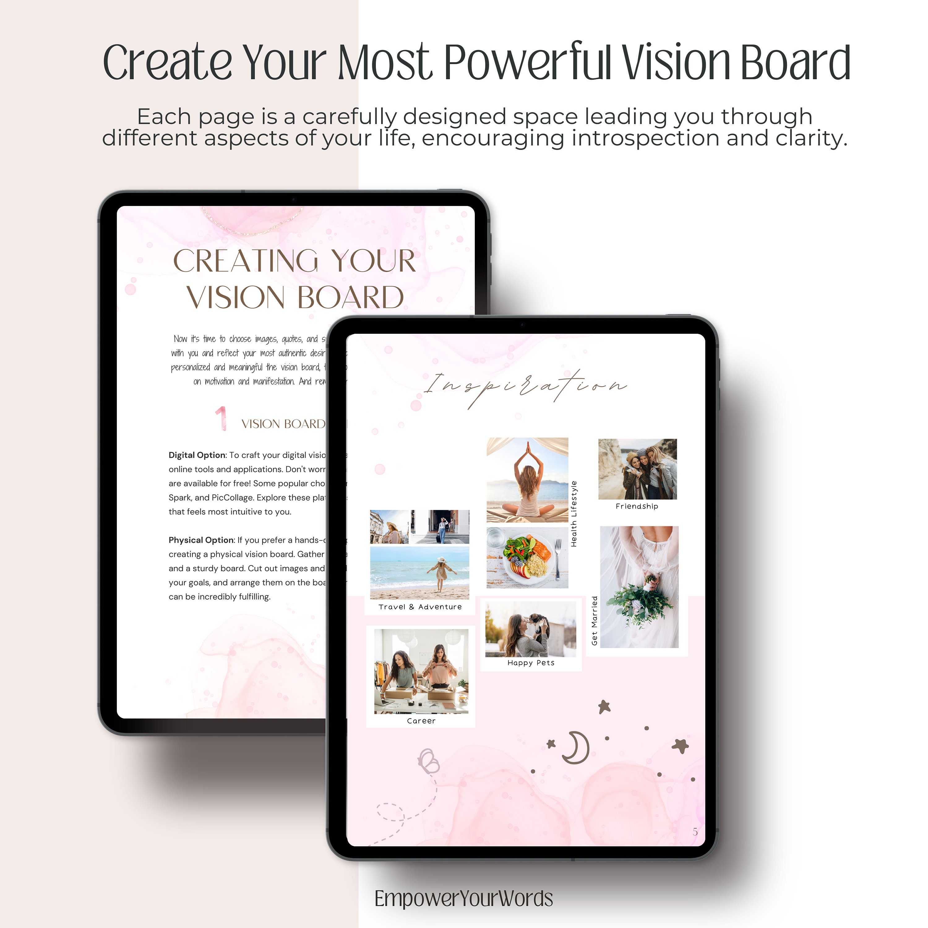 Empower Your Vision Workbook | Vision Board Workbook | Manifestation ...