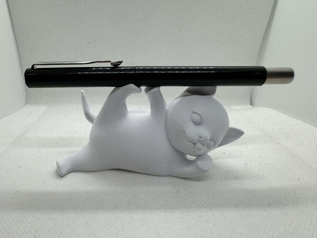 Yoga Cat Laying on Side Pen Holder / Cat Pen Holder / Pen Holder - Etsy