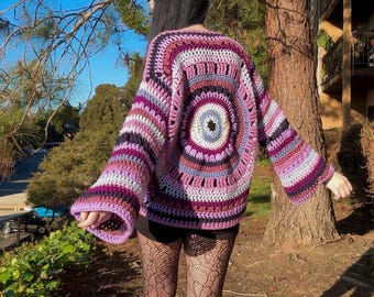 Crochet Eye Sweater - Etsy