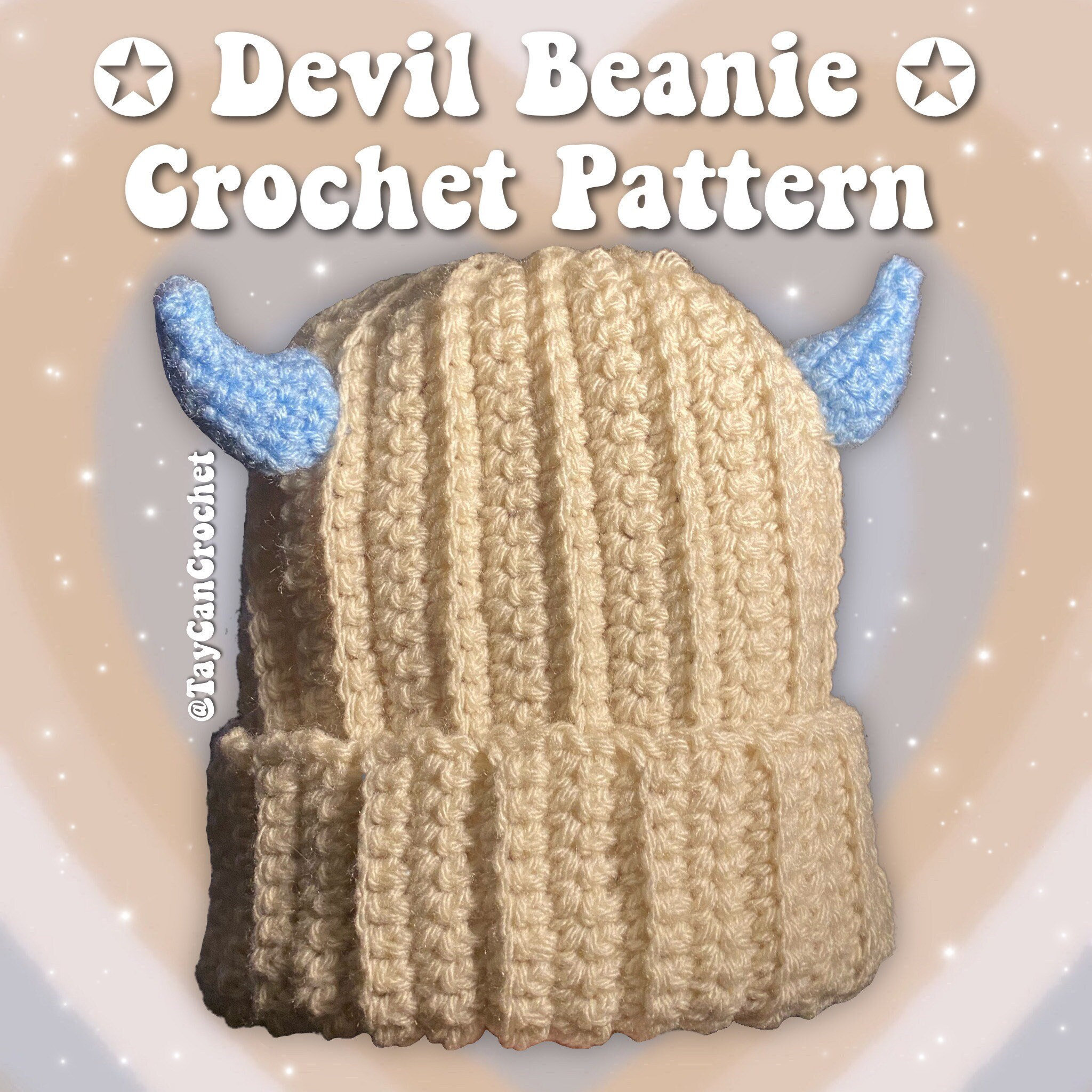 Devil Horn Beanie Crochet Pattern - Etsy