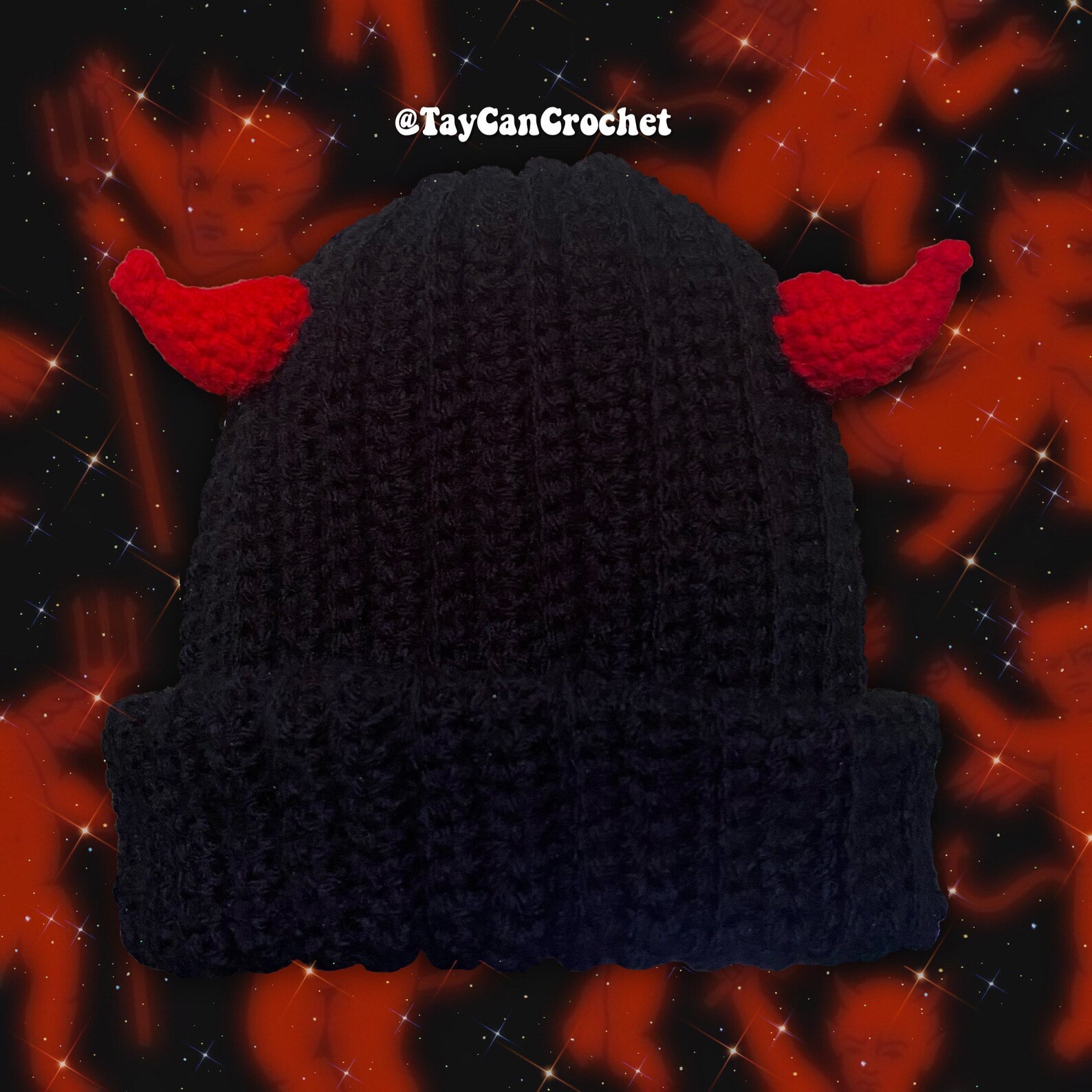 Devil Horn Beanie Crochet Pattern - Etsy