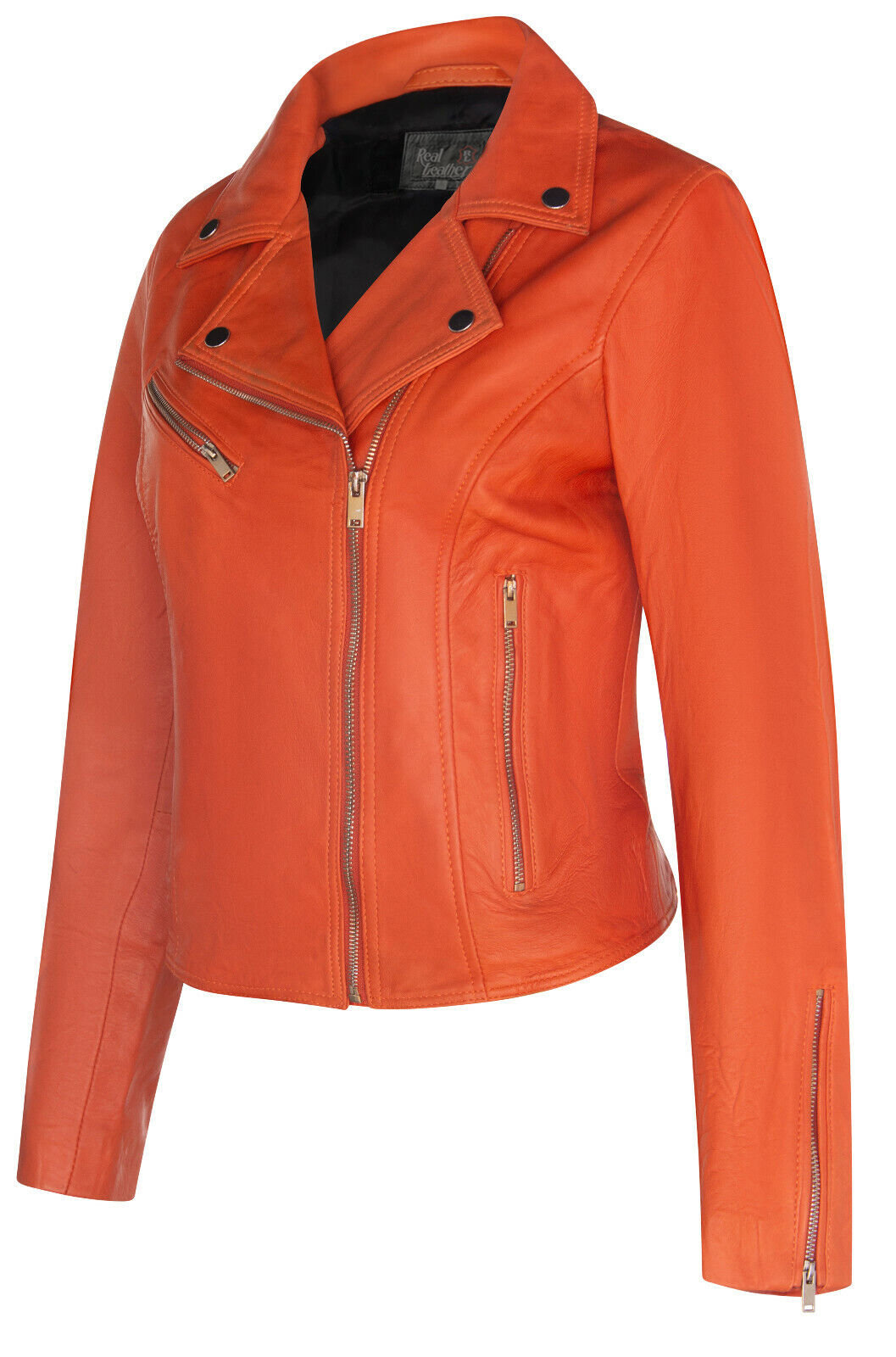 Ladies Gothic Retro Style Jacket Women Orange Leather Jacket - Etsy
