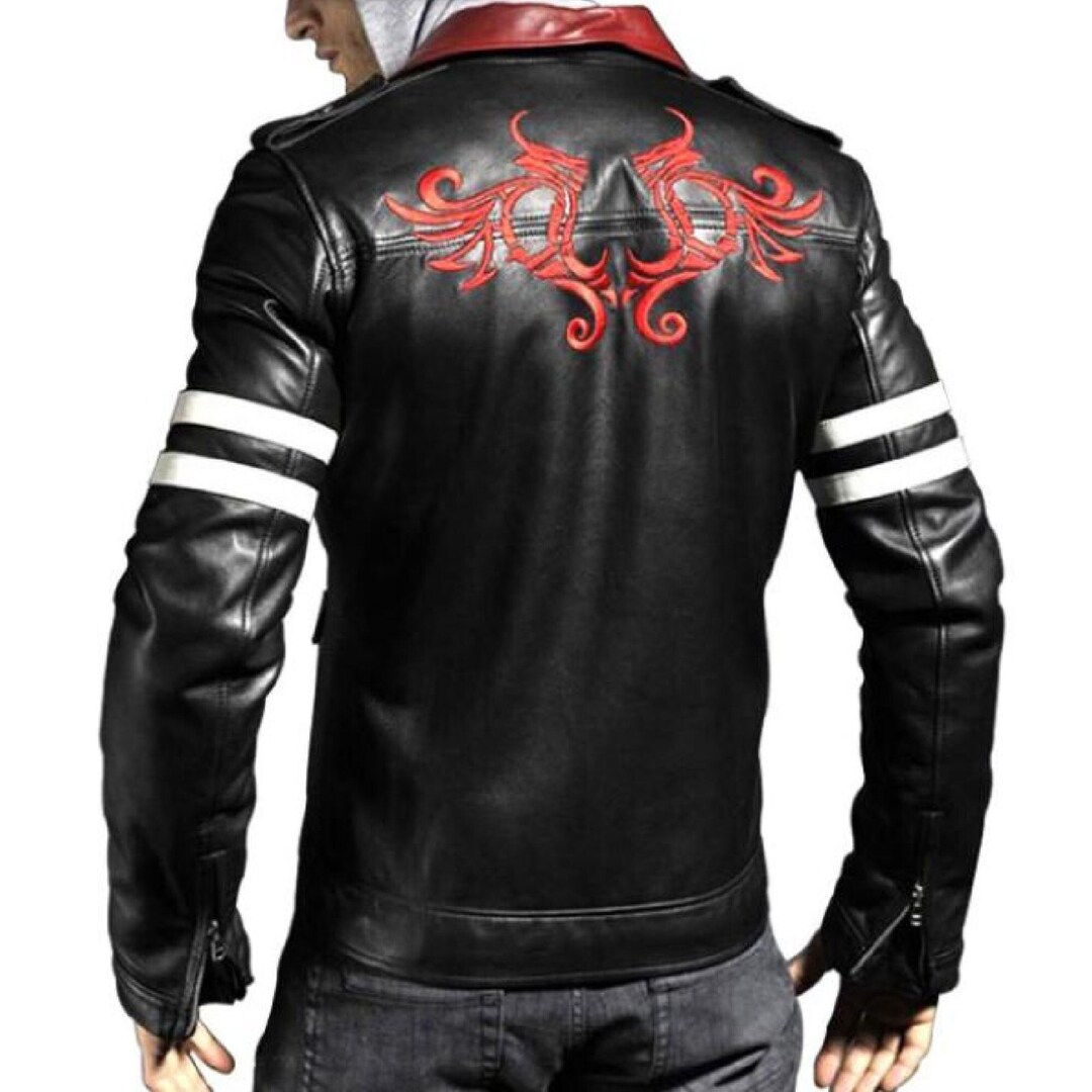 Handmade Men Prototype Dragon Leather Jacket, Men's Stylish Gamer ...
