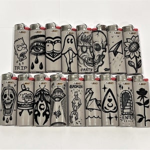 Tattooed UFO Abducted Cow Bic Lighter - Etsy