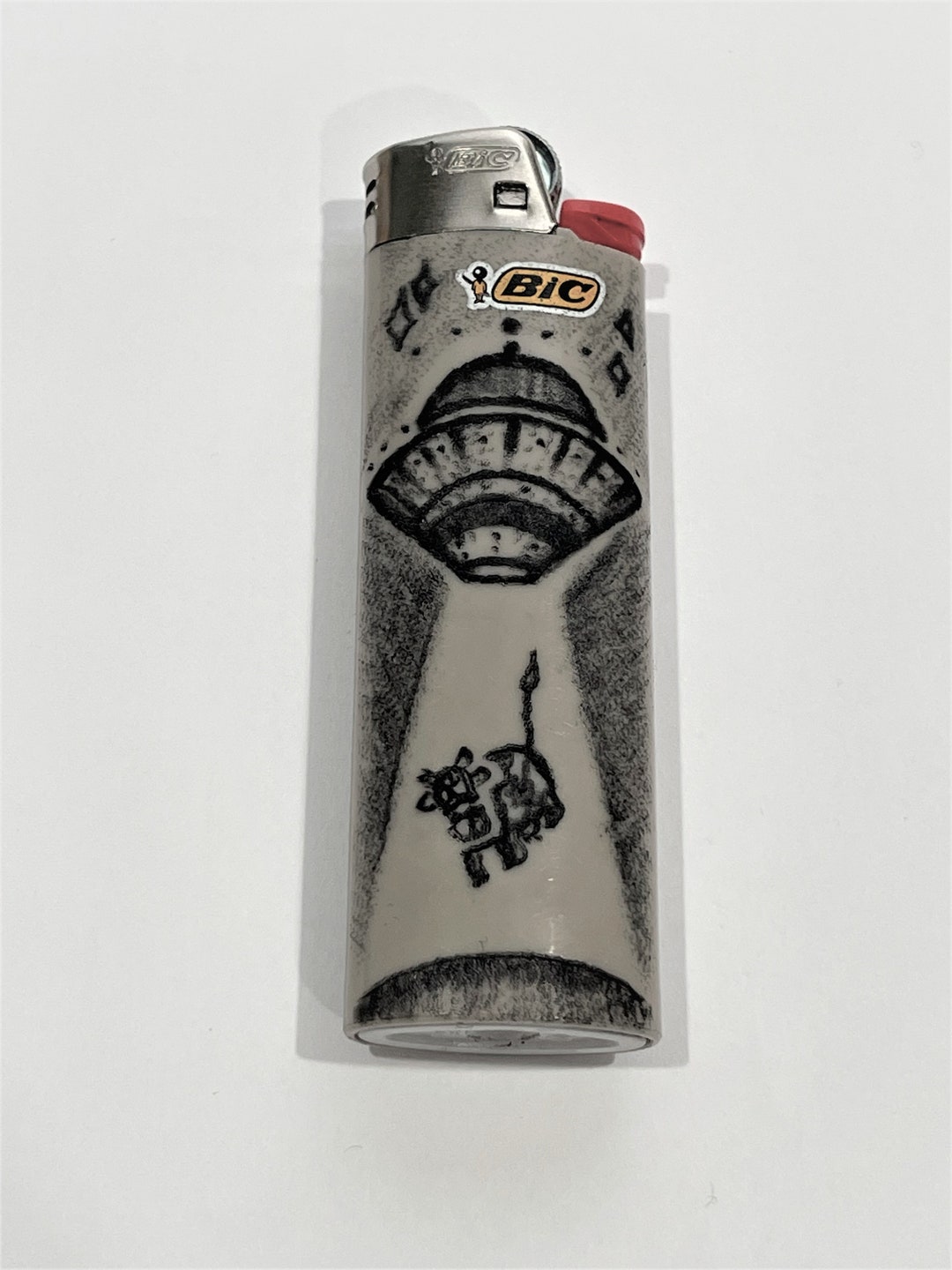 Tattooed UFO Abducted Cow Bic Lighter - Etsy