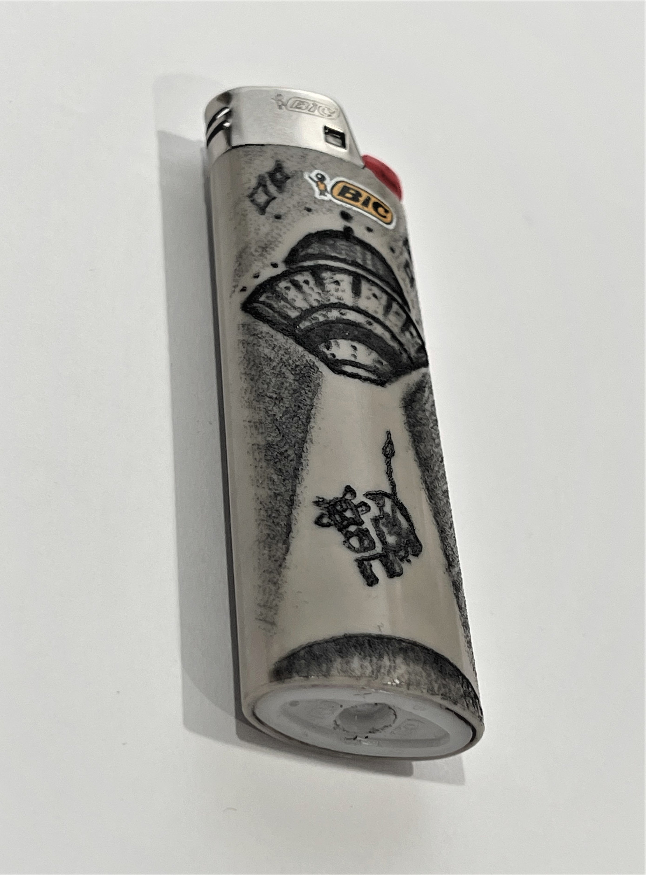 Tattooed UFO Abducted Cow Bic Lighter - Etsy