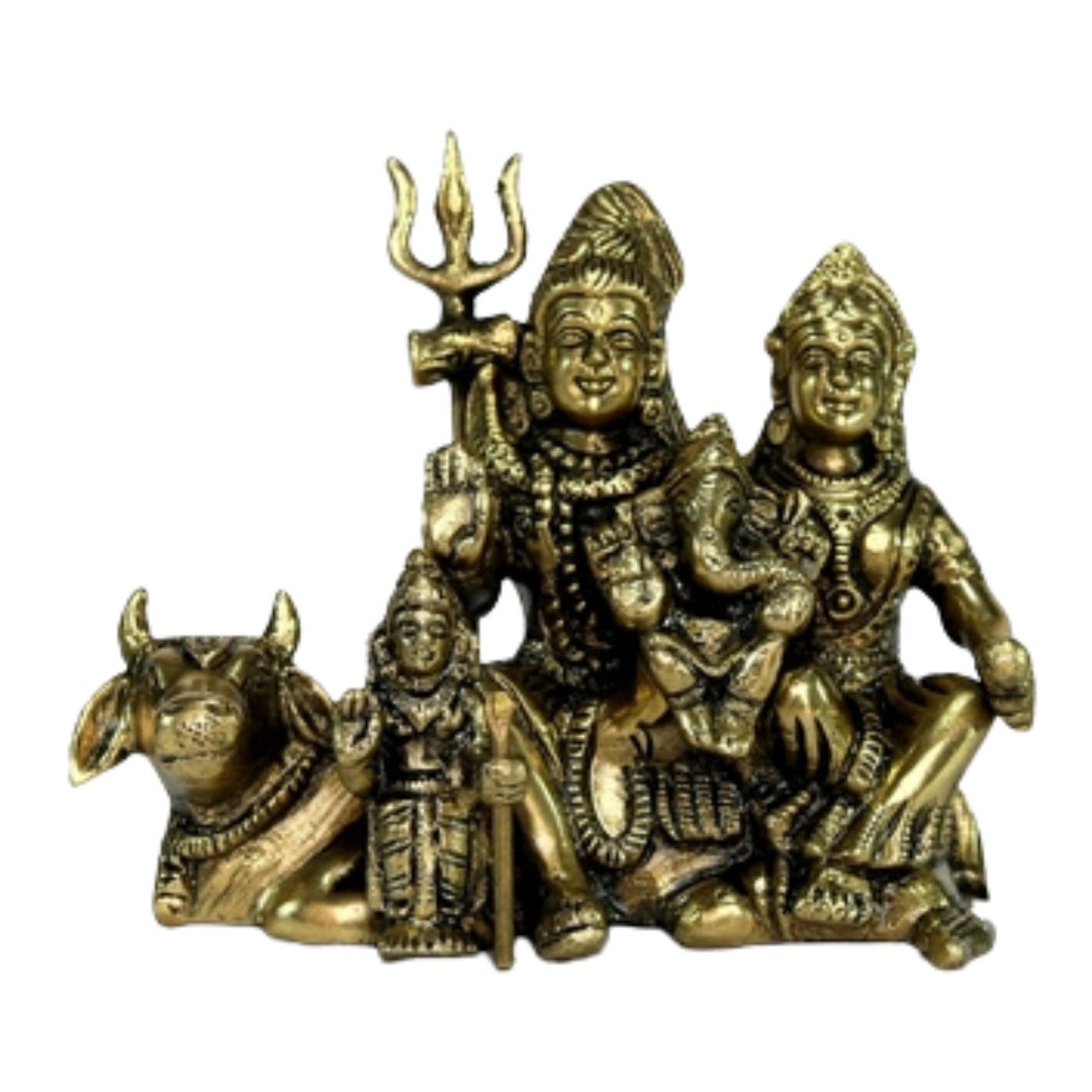 Brass Shiva Parvati Ganesh Shiv Pariwar Family Idol Murti Statue - Etsy