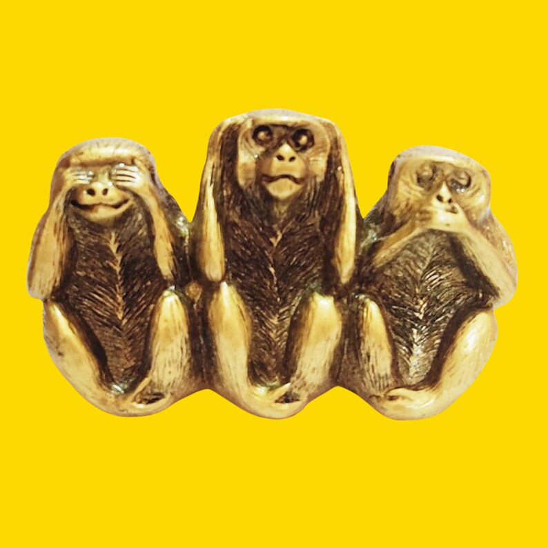 Fengshui Stone Handicrafts Gifts Collection 3 Monkeys Statue Animal ...