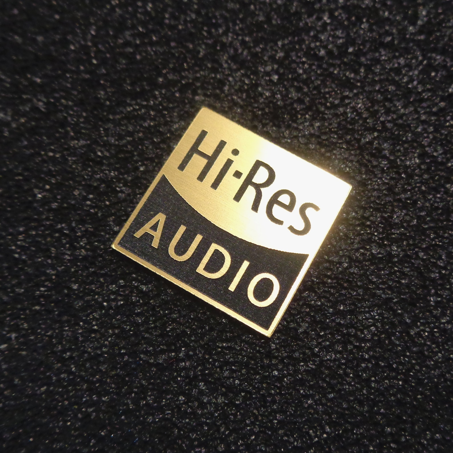 Hi-res Audio Logo Emblem Badge Gold Color Brushed 3M Adhesive 20 X 20 ...
