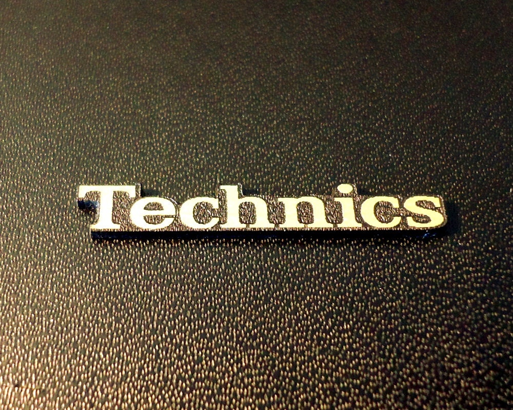 Technics Logo Emblem Badge GOLD Color Brushed 3M Adhesive 30 X 5 Mm ...