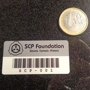 SCP Foundation Asset Tag Vinyl Sticker / Label / Aufkleber / Badge ...