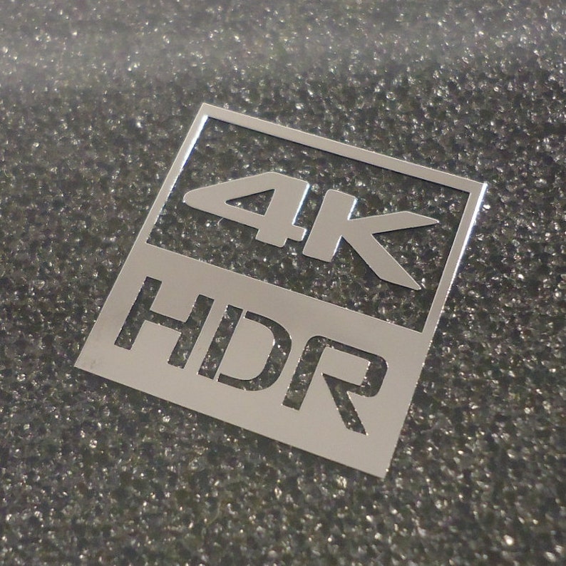 4K HDR Metal Chrome Label / Aufkleber / Sticker / Badge / Logo - Etsy