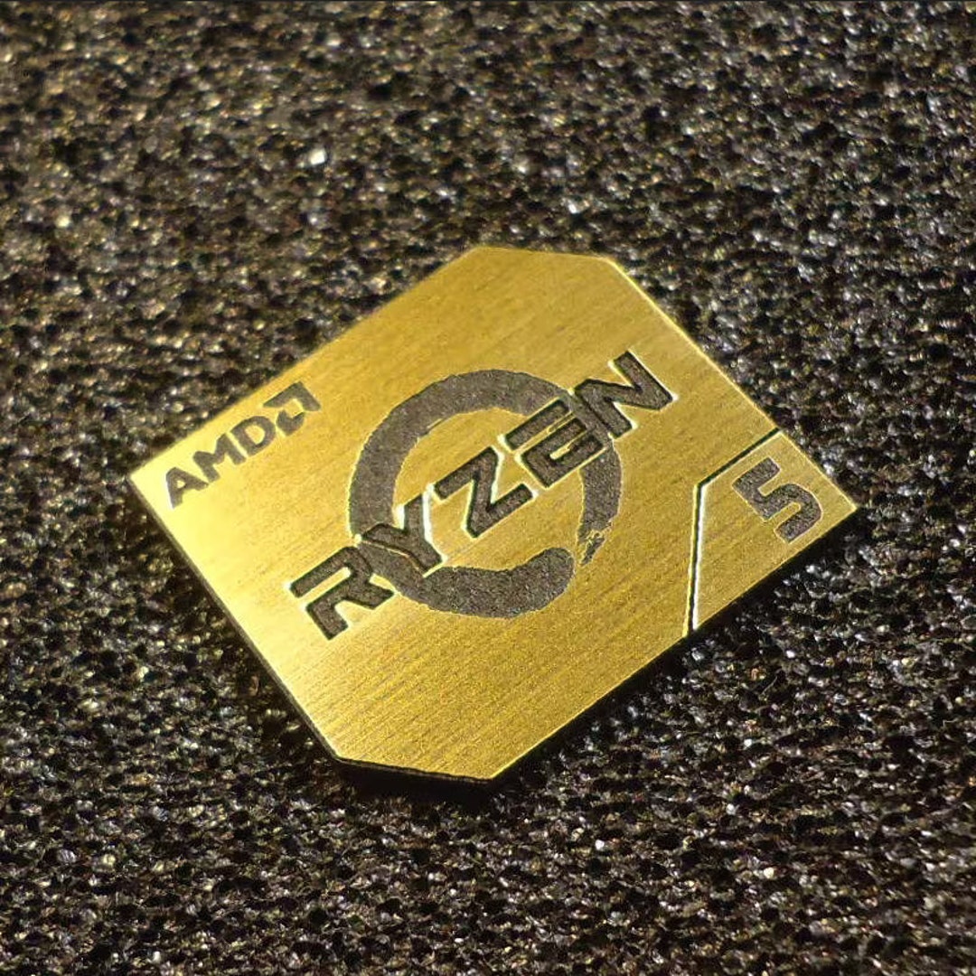 AMD RYZEN 5 CPU Pc Logo Label Decal Case Sticker Badge Gold 428c - Etsy
