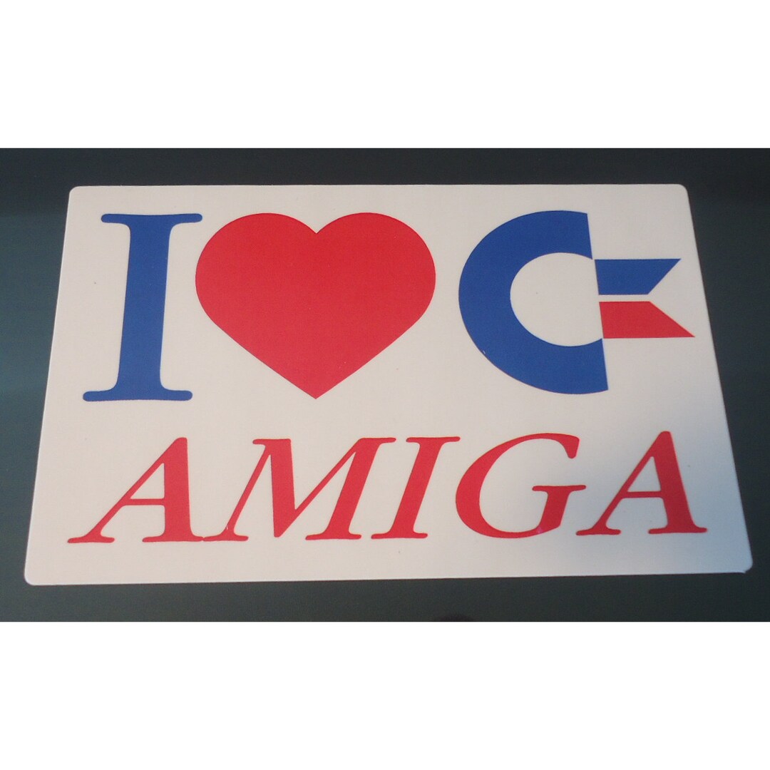 I Love Commodore Amiga Label / Aufkleber / Sticker / Badge / Logo 13.5 ...