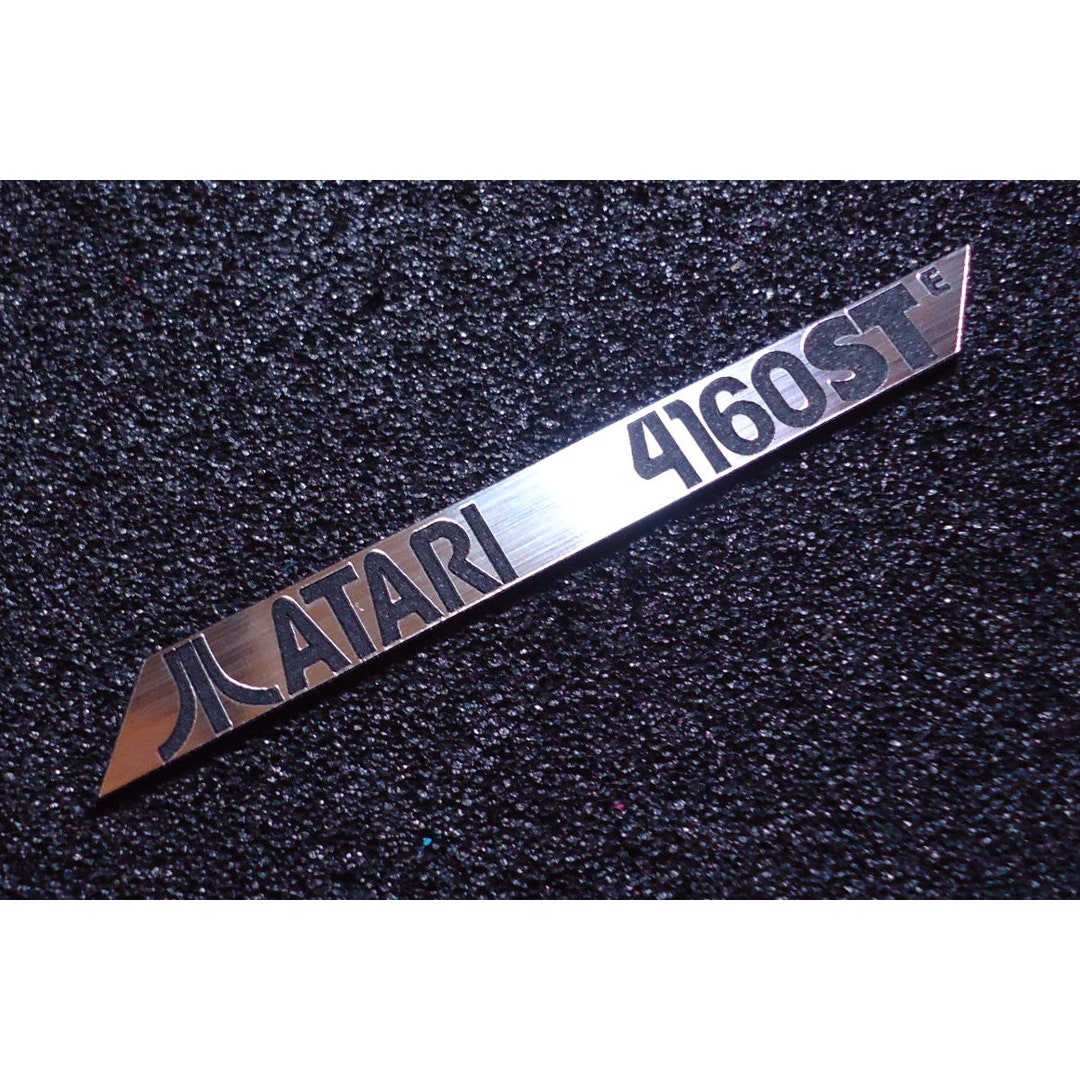 Atari 4160 STE Label / Logo / Sticker / Badge Brushed Aluminum 100 X 10 ...