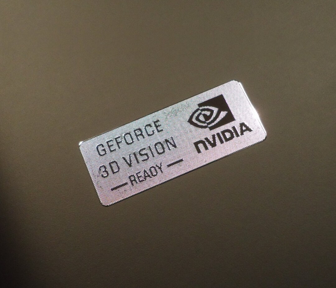 Nvidia Geforce 3D Vision Label / Sticker / Badge / Logo 35mm X 14mm 227 ...