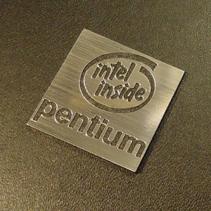 Intel Pentium Label / Logo / Sticker / Badge 25 X 25 Mm 286 - Etsy