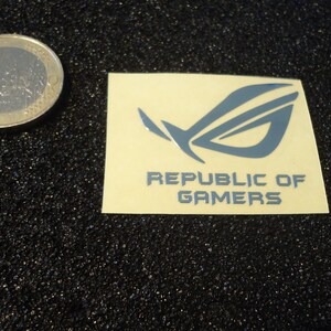 Asus Republic of Gamers Label / Aufkleber / Sticker / Logo 35 X 29mm ...