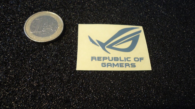 Asus Republic of Gamers Label / Aufkleber / Sticker / Logo 35 X 29mm ...