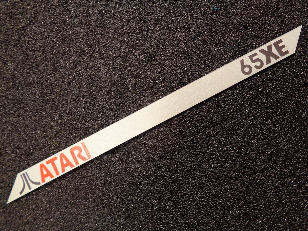 Atari 65XE Label / Logo / Sticker / Badge Brushed Aluminum 162 X 10 Mm ...