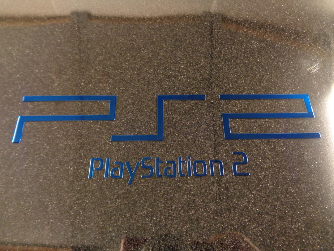 Playstation 2 BLUE Label / Aufkleber / Sticker / Badge / Logo 12,2 X 3 ...