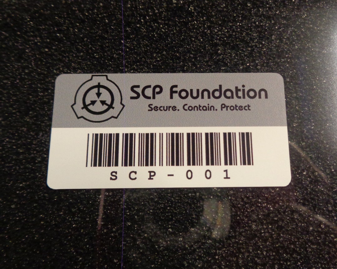 SCP Foundation Asset Tag Vinyl Sticker / Label / Aufkleber / Badge ...