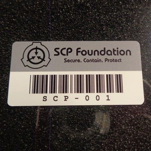 Scp Foundation Asset Tag - Etsy