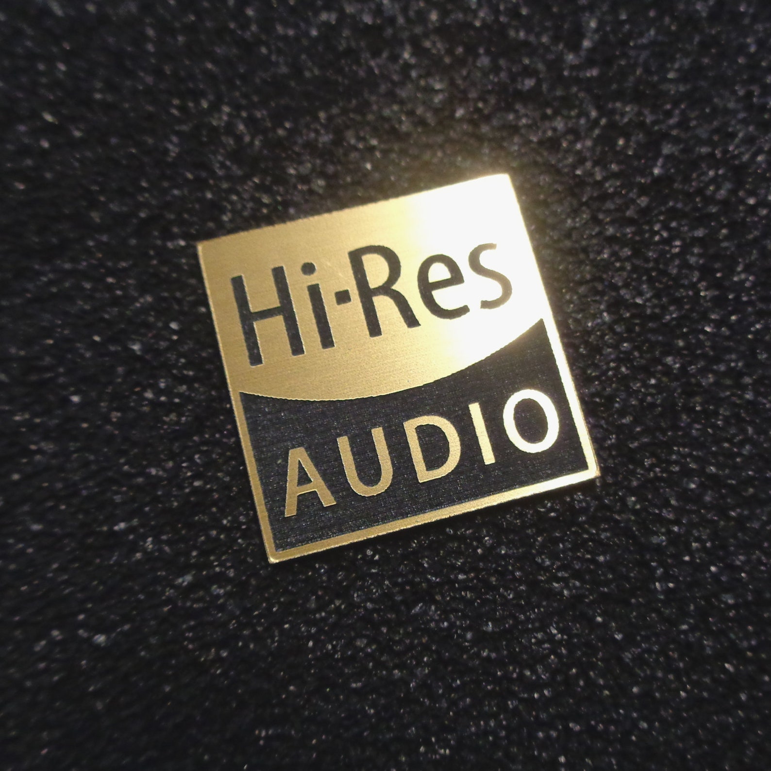 Hi-res Audio Logo Emblem Badge Gold Color Brushed 3M Adhesive 20 X 20 ...