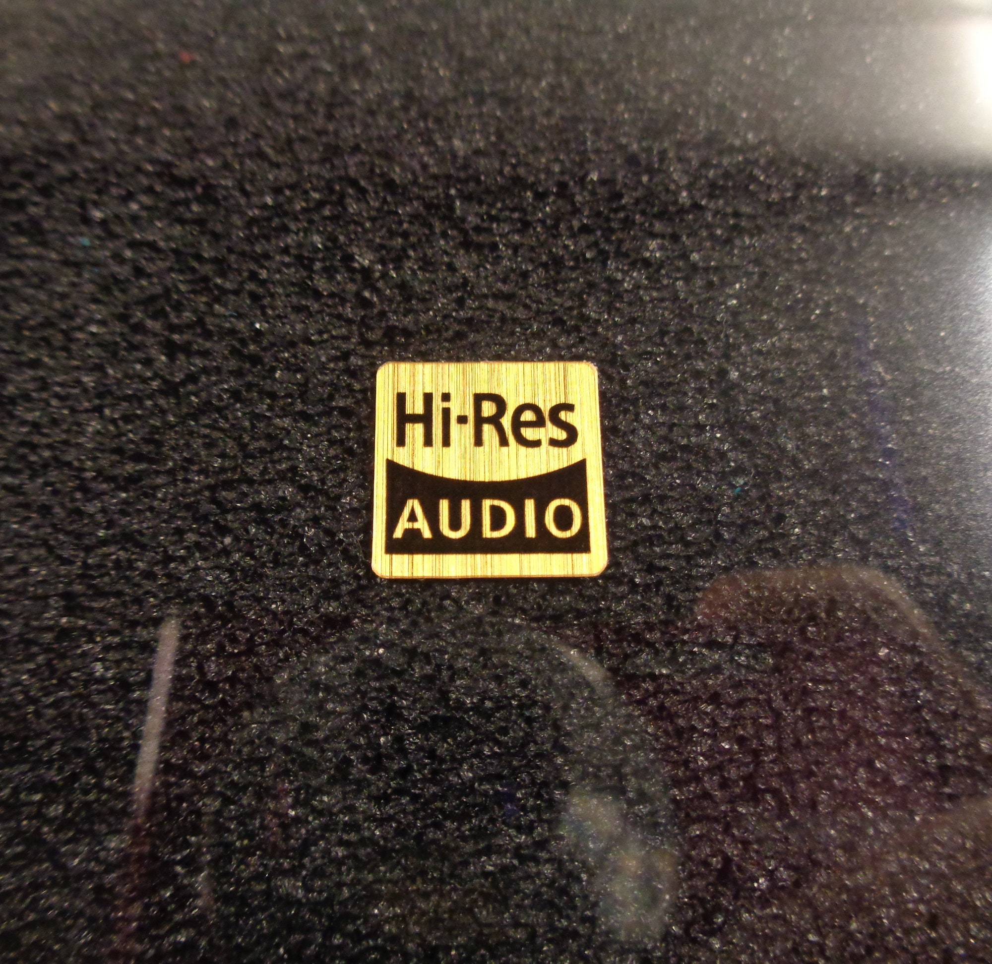 Hi-res Audio Logo Emblem Badge Gold Color Brushed 12 X 12 Mm 520b - Etsy