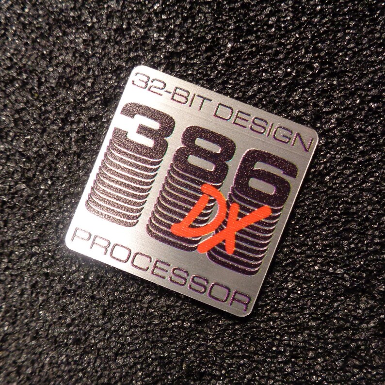 386DX Vintage Computer PC Case Badge Logo Label Decal Sticker - Etsy