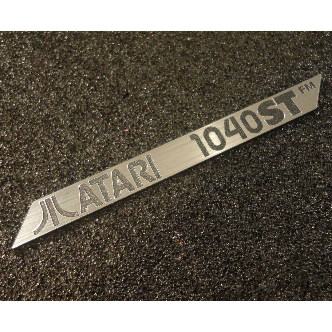 Atari 1040 STFM Label / Logo / Sticker / Badge Brushed Aluminum 100 X ...