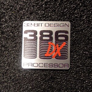 386DX Vintage Computer PC Case Badge Logo Label Decal Sticker 1x1 483c ...