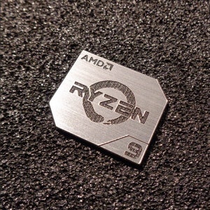AMD RYZEN 9 Cpu PC Logo Label Decal Case Sticker Badge Silver 428e ...