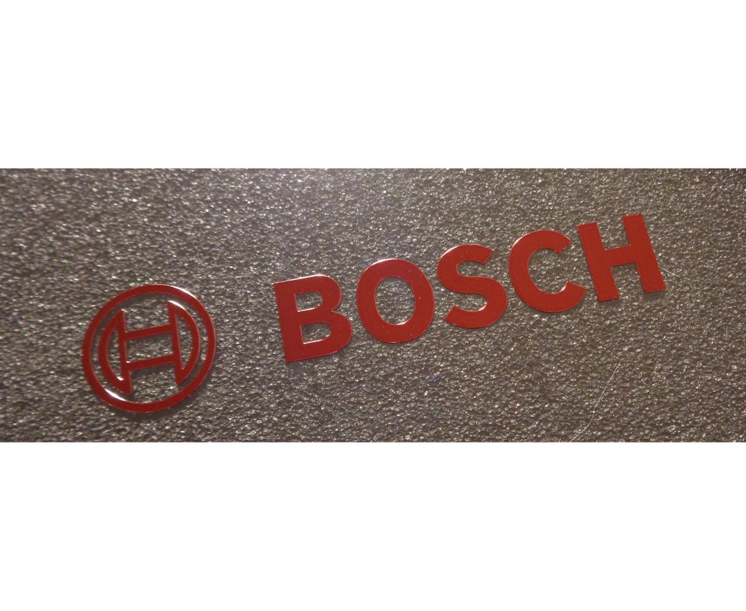 Bosch Red Chrome Metal Label / Aufkleber / Sticker / Badge / Logo 90 X ...