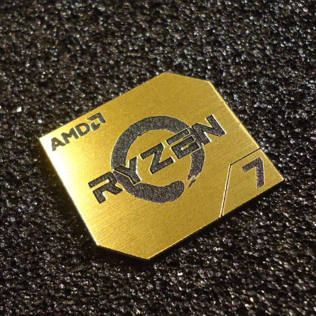 AMD RYZEN 7 CPU Pc Logo Label Decal Case Sticker Badge Gold 428d - Etsy