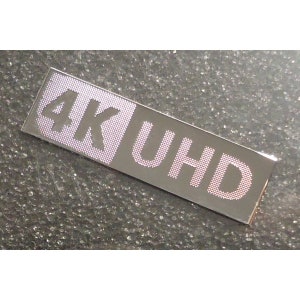 4K ULTRA HD Metal Label / Aufkleber / Sticker / Badge / Logo 25 X 10mm ...