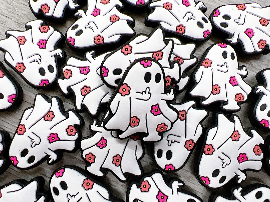Silicone Focal Beads - Middle Finger Ghost | Naughty Ghost | Ghost ...