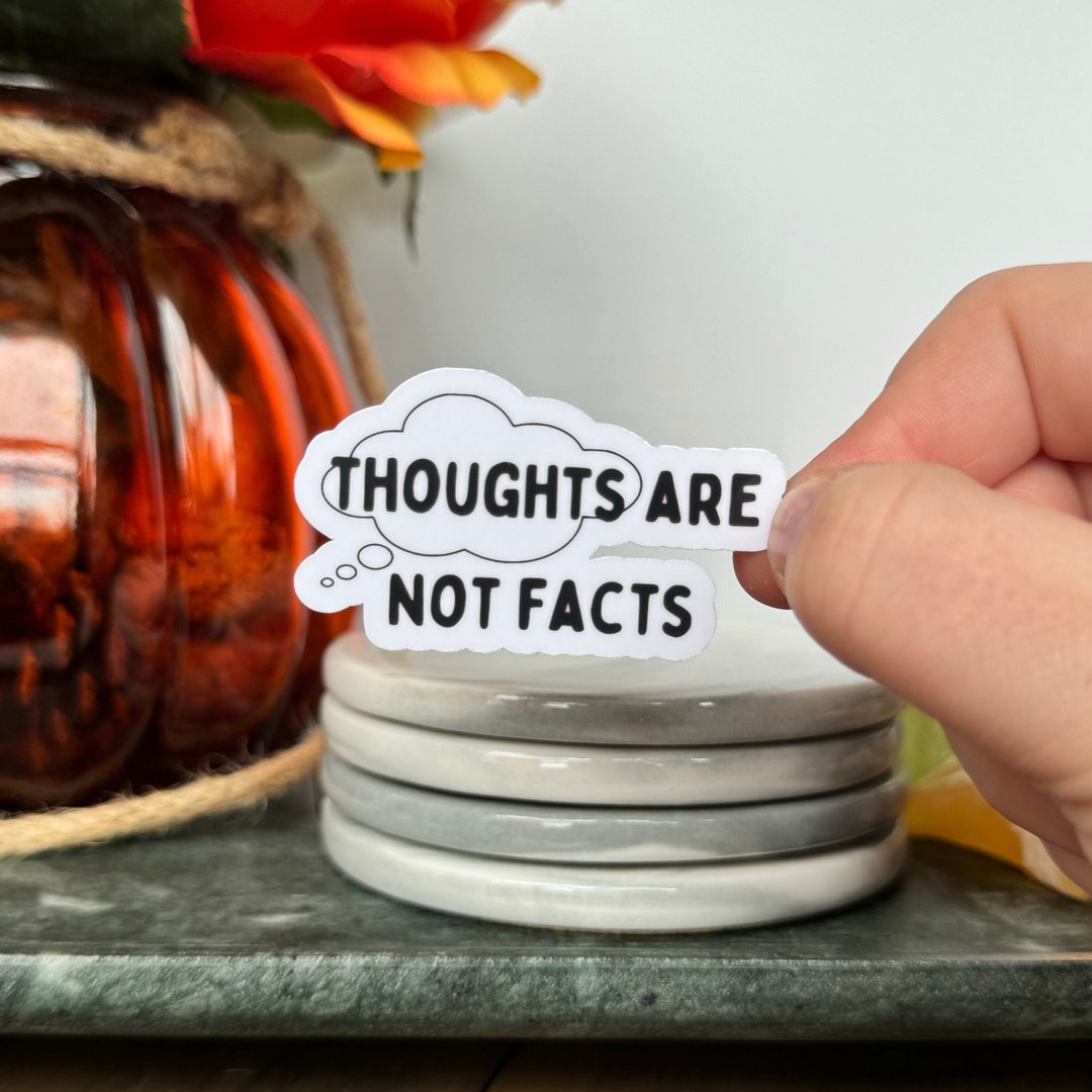 Thoughts Are Not Facts Sticker - Handmade, OCD, Mental Health ...