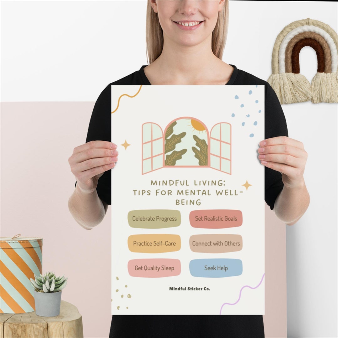 Tips for Mental Well-being Poster Anxiety, Mental Health, Mindful ...