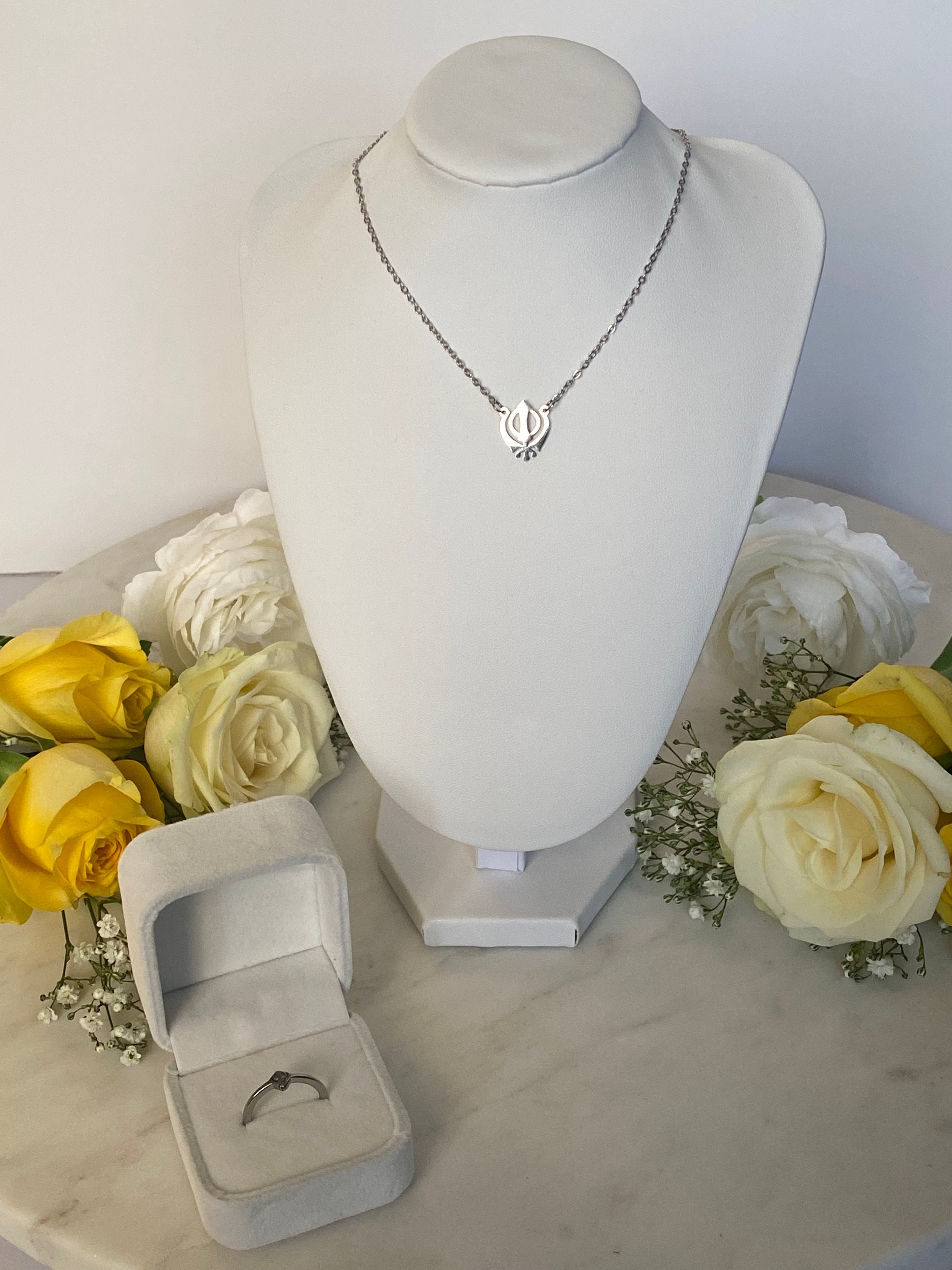 Khanda 18k Silver Necklace - Etsy
