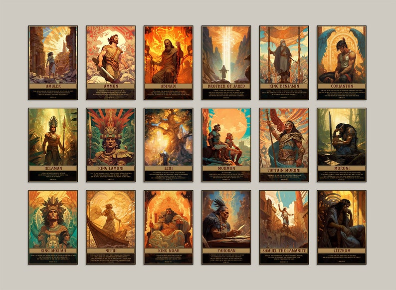 Book of Mormon 5x7 Character Cards - Etsy