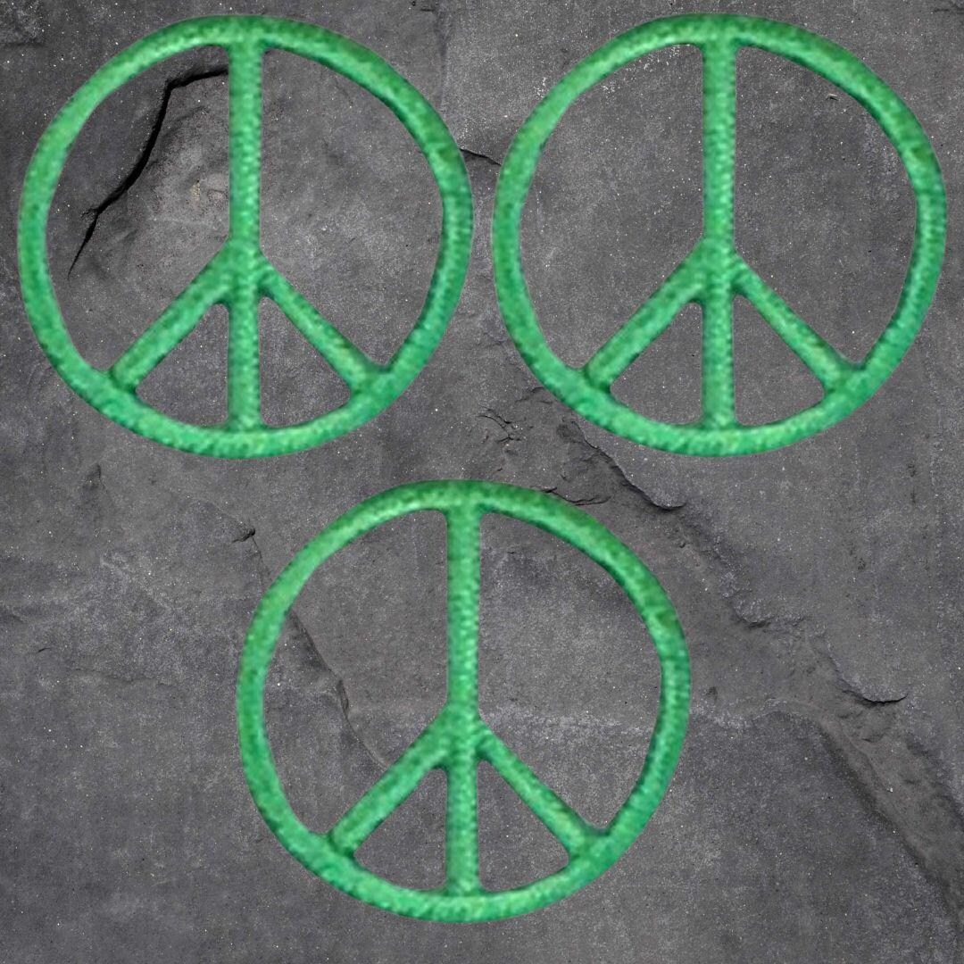Peace Sign Patch Set Green, 3 Pack, World Peace, Applique iron On - Etsy