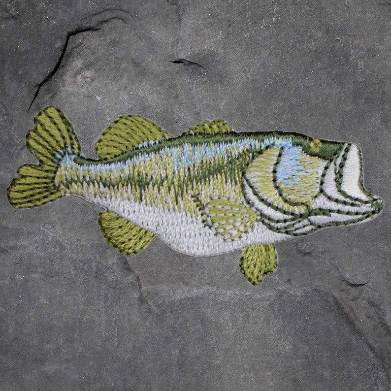 Freshwater Fish Patch Set Trout, Bass, Catfish, Crappie, Fishing iron ...