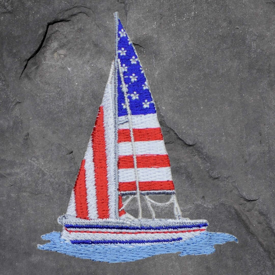 Sailboat Patch Set Sailing, Boating, Sailor, USA Boat Badge iron On - Etsy