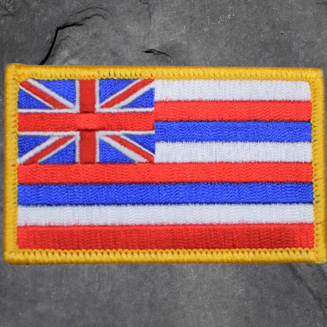 Hawaii Patch Set Volcano, Hibiscus, HI Flag Badge, Oahu, Molokaiiron On ...