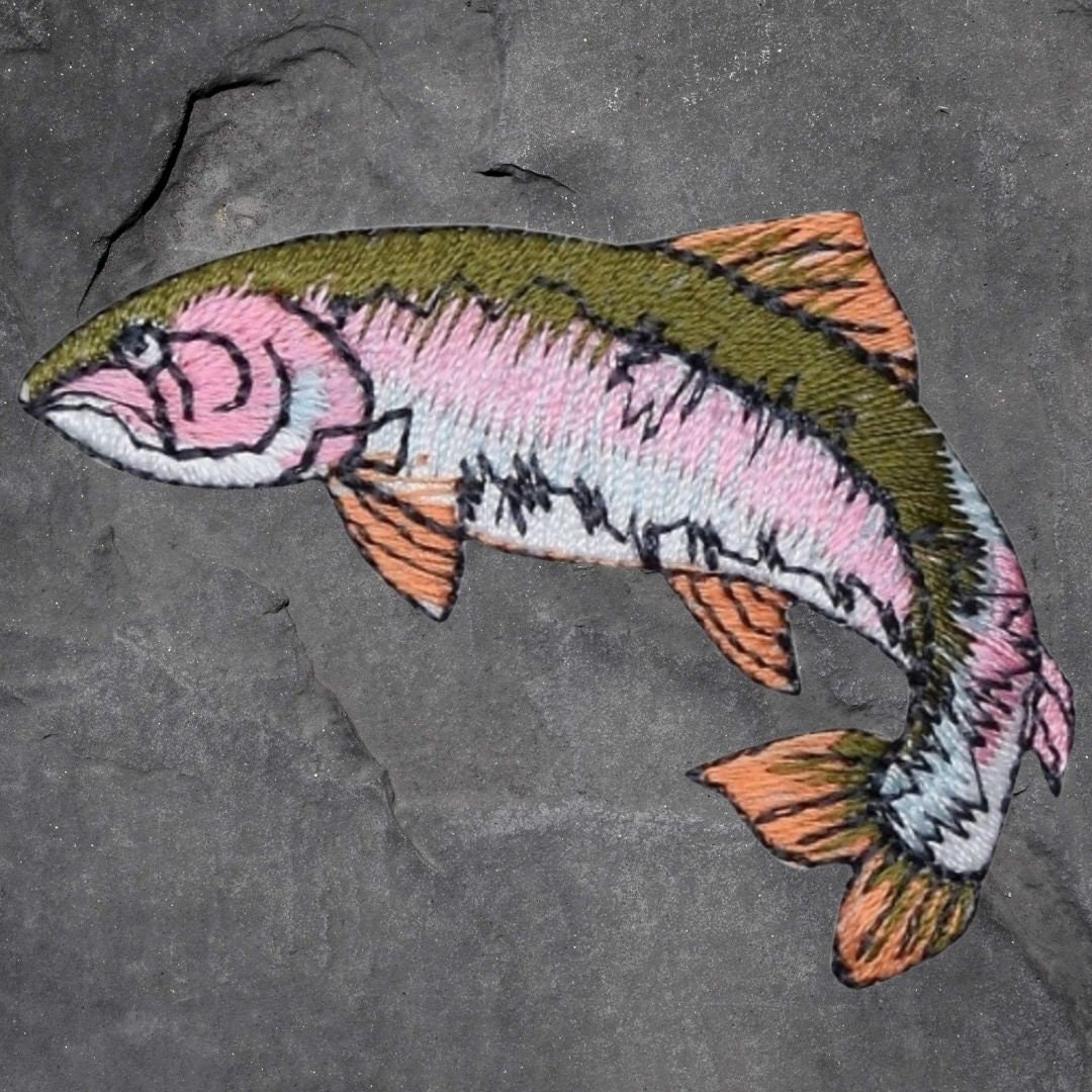 Freshwater Fish Patch Set Trout, Bass, Catfish, Crappie, Fishing iron ...