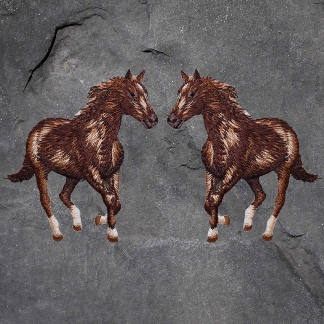 Horse Patch Set - Western, Cowboy, Equestrian, Animal Badge, Applique ...