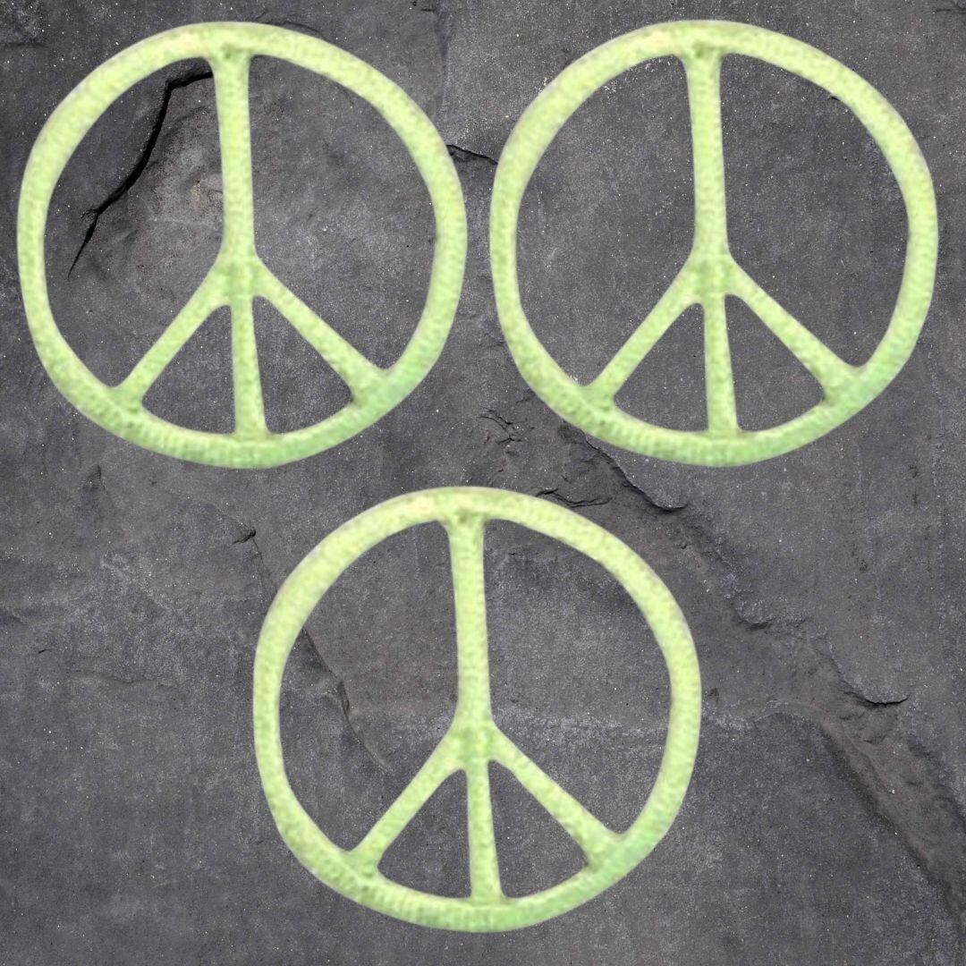 Peace Sign Patch Set - Lime Green, 3 Pack, World Peace, Applique (iron ...