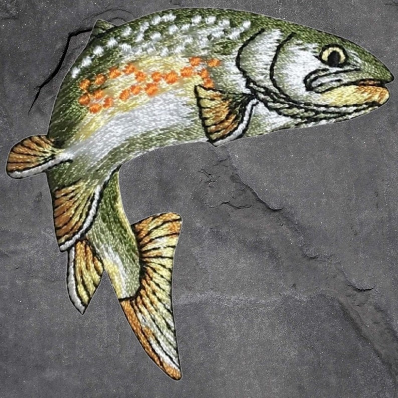 Freshwater Fish Patch Set Trout, Bass, Catfish, Crappie, Fishing iron ...